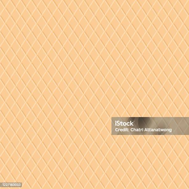 Wafer Texture Seamless Pattern Vector Background Stock Illustration