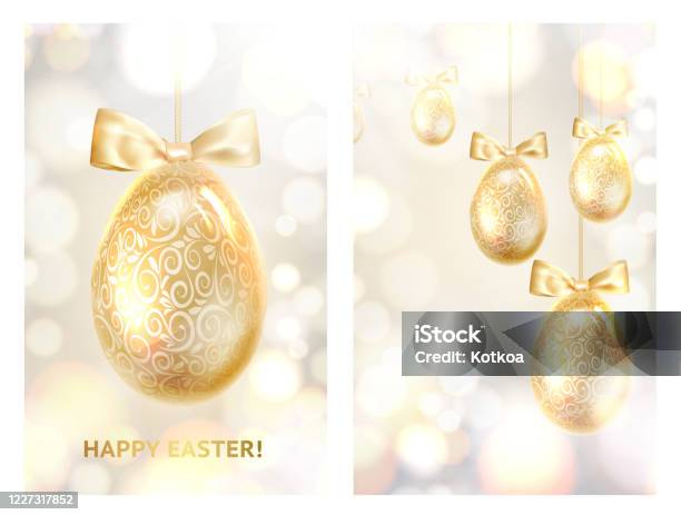Two Pages Of Happy Easter Greeting Cards Collection Of Invitation