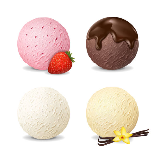 27 100 Helado Vainilla Ilustraciones Gráficos Vectoriales Libres De
