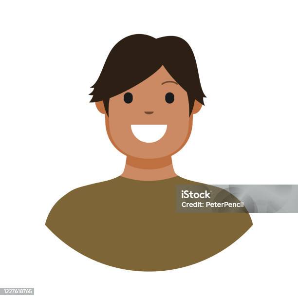 Icône Davatar De Visage Humain Profil Pour Le Réseau Social Homme