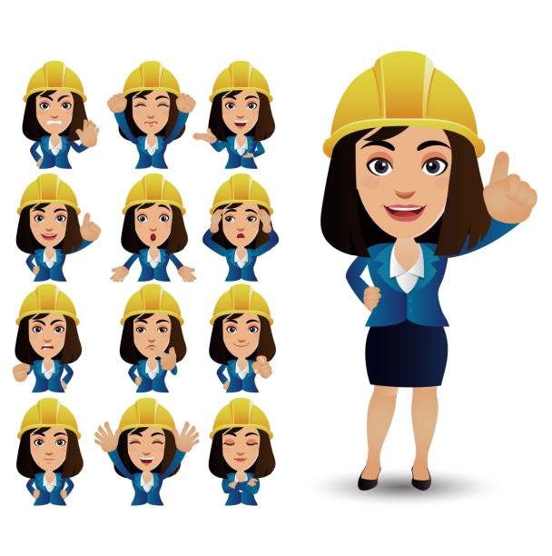 140 Female Contractor Phone Stock Illustrations Royalty Free Vector