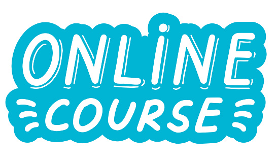 Cours En Ligne Concept Déducation À La Formation Logo Insigne Affiche