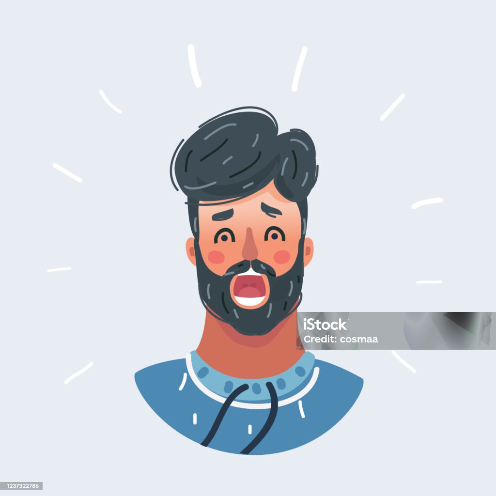 Scared And Panicked Male Face Stock Illustration - Download Image Now ... Scared And Panicked Male Face Stock Illustration - Download Image Now ...