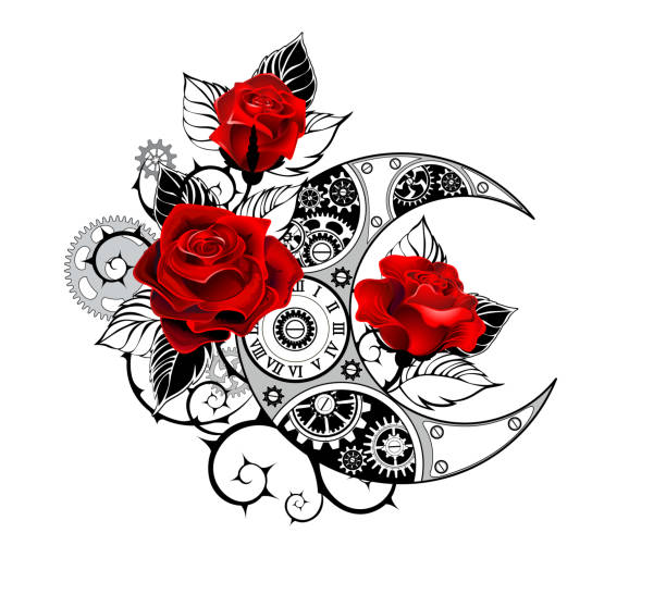 50 Silhouette Of Rose Bush Tattoos Ilustrasi Grafik Vektor And Clip