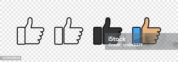 Daumen Hoch Symbole Wie Vektorsymbole Isoliert Like Oder Thumb Up In