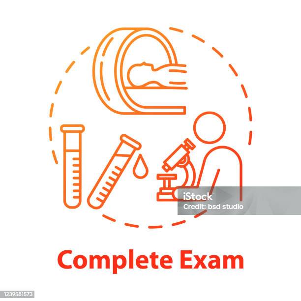 Icône De Concept Dexamen Complet Collecte De Données Examen De La