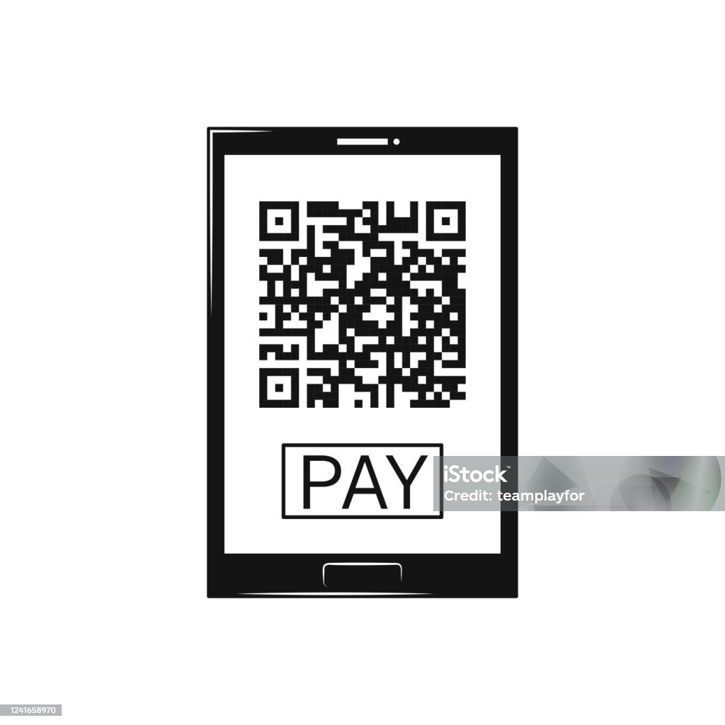 Code Qr Sur Lécran De La Tablette Icône De Concept Sur Le Fond Blanc