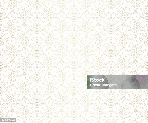 Elegant Art Nouveau Seamless Pattern Abstract Minimalist Background
