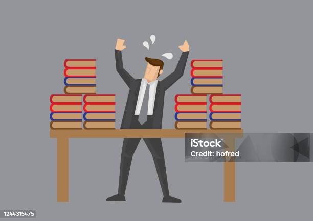 Overwhelming Workload Vector Cartoon Illustration Stock Illustration ... Overwhelming Workload Vector Cartoon Illustration Stock Illustration ...