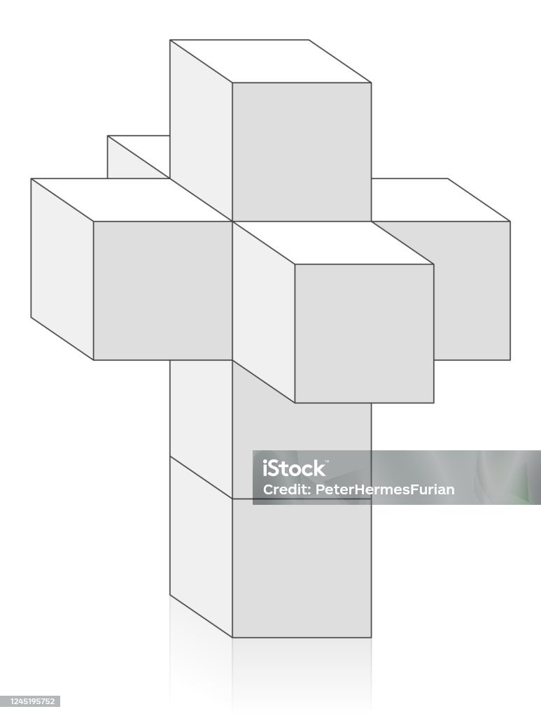 Tesseract Hypercubus Or Octachoron Folded In 4th Dimension To Get A 4d