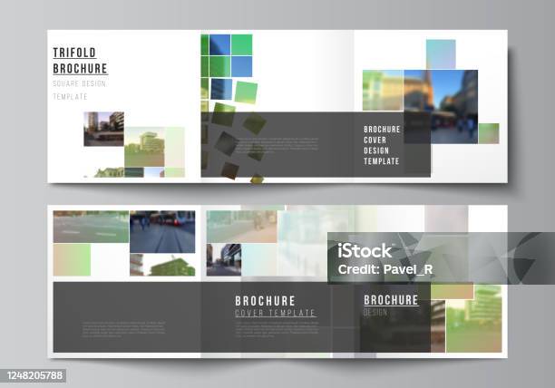 Tata Letak Vektor Format Persegi Mencakup Template Desain Untuk Brosur