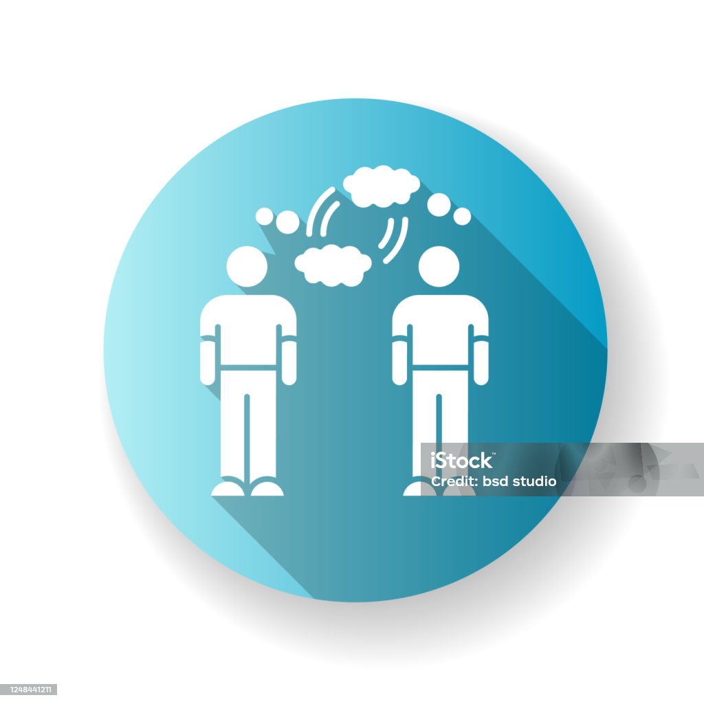 Ilustración De Comprensión Mutua Azul Diseño Plano Icono De Glifo De