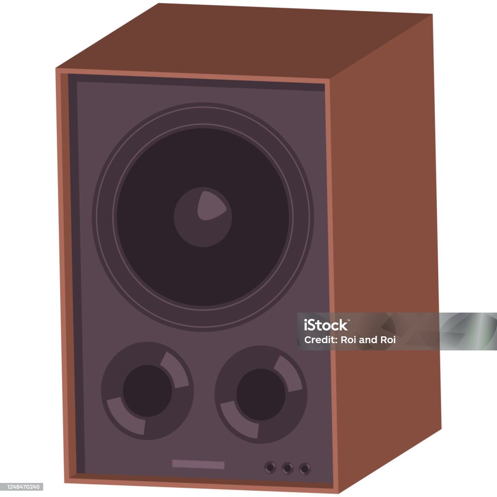 Musiksoundlautsprecherbox Vektor Cartoonillustration Isoliert Auf ... Musiksoundlautsprecherbox Vektor Cartoonillustration Isoliert Auf ...