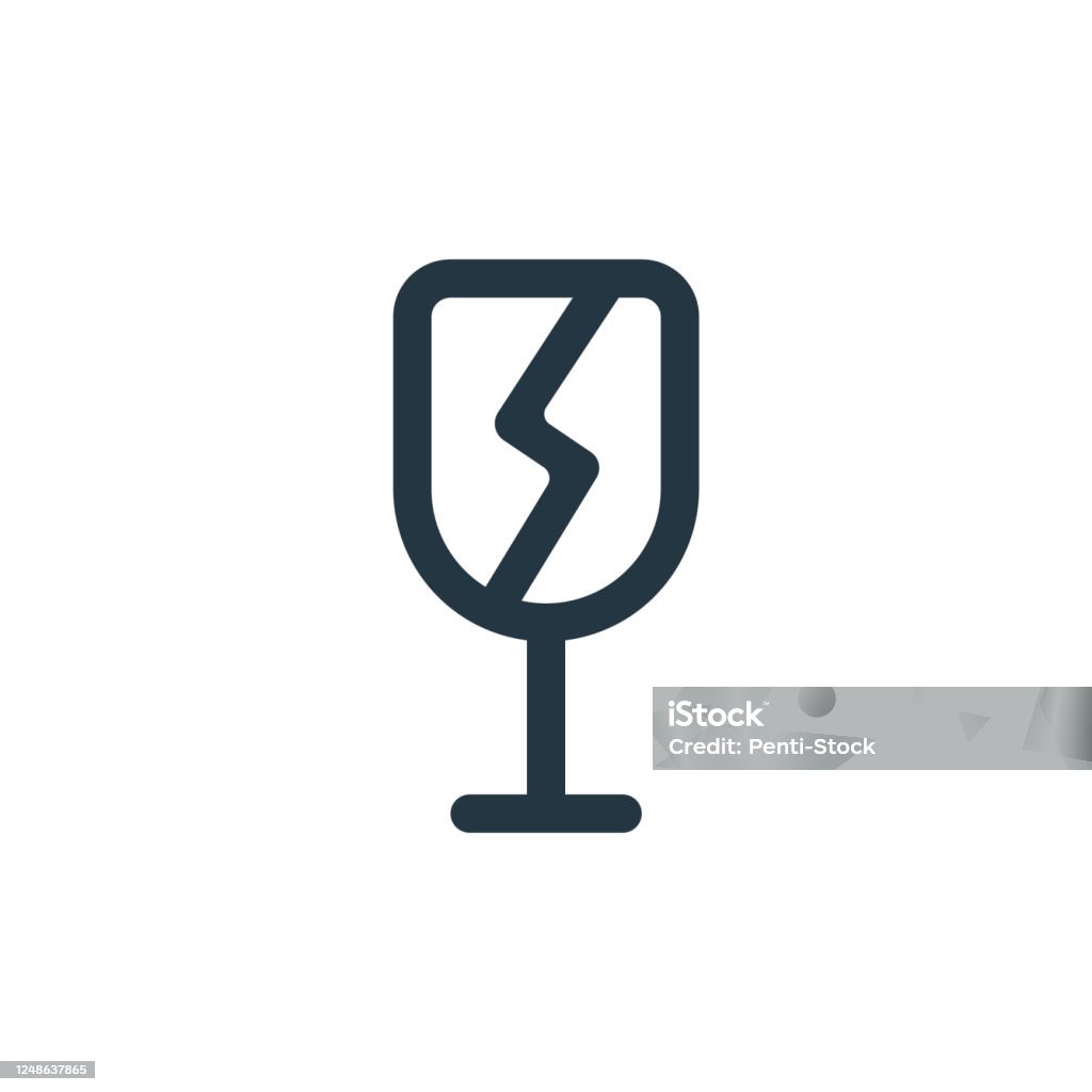 Fragile Vector Icon Fragile Editable Stroke Fragile Linear Symbol For Use On Web And Mobile Apps