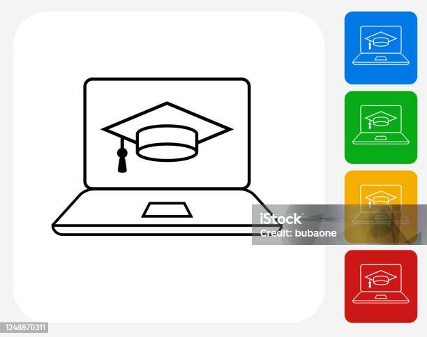 Mezuniyet Cap Simgesi Ile Laptop Bilgisayar Stok Vektör Sanatı & ABD ... Mezuniyet Cap Simgesi Ile Laptop Bilgisayar Stok Vektör Sanatı & ABD ...