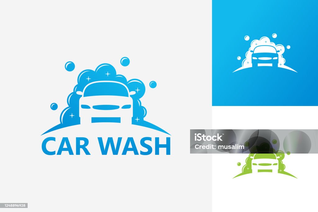 Car Wash Template Design Vector Lambang Konsep Desain Simbol Kreatif