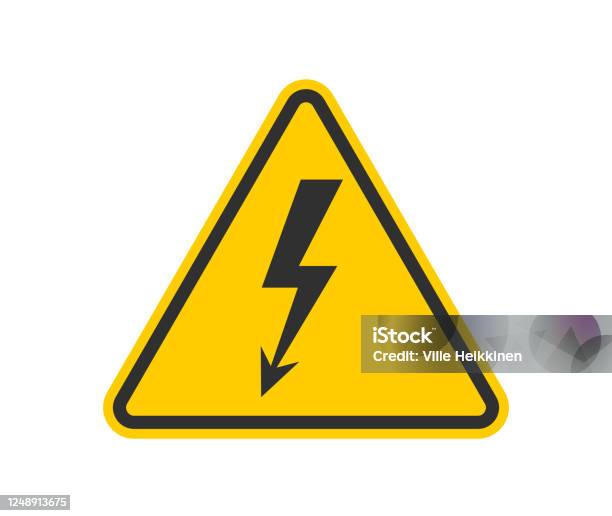 Signe Dicône De Triangle De Haute Tension Symbole De Danger Image