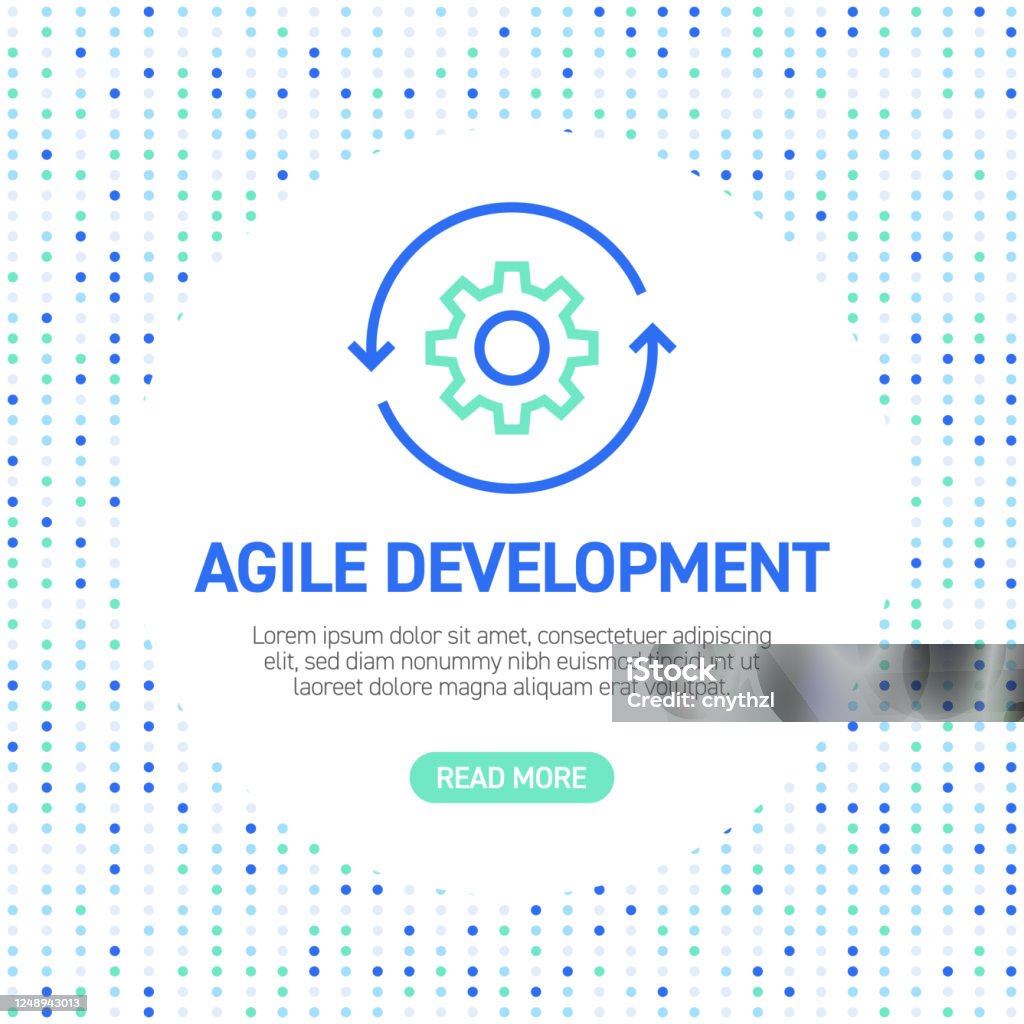 Agile Development Line Icons Simple Outline Symbol Icons With Pattern