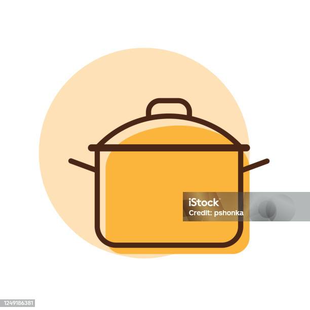 Icône De Casserole Pot De Cuisson Ou Signe De Casserole Vecteurs Libres