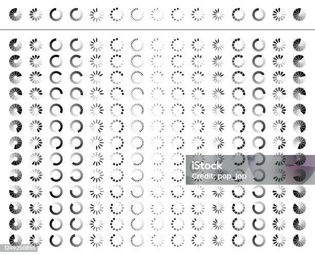 Ensemble Dicônes Preloader Collection Vectorielle Des Barres Rondes De