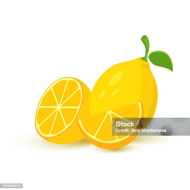 Ikon Vektor Lemon Buah Lemon Segar Koleksi Ilustrasi Vektor Ilustrasi