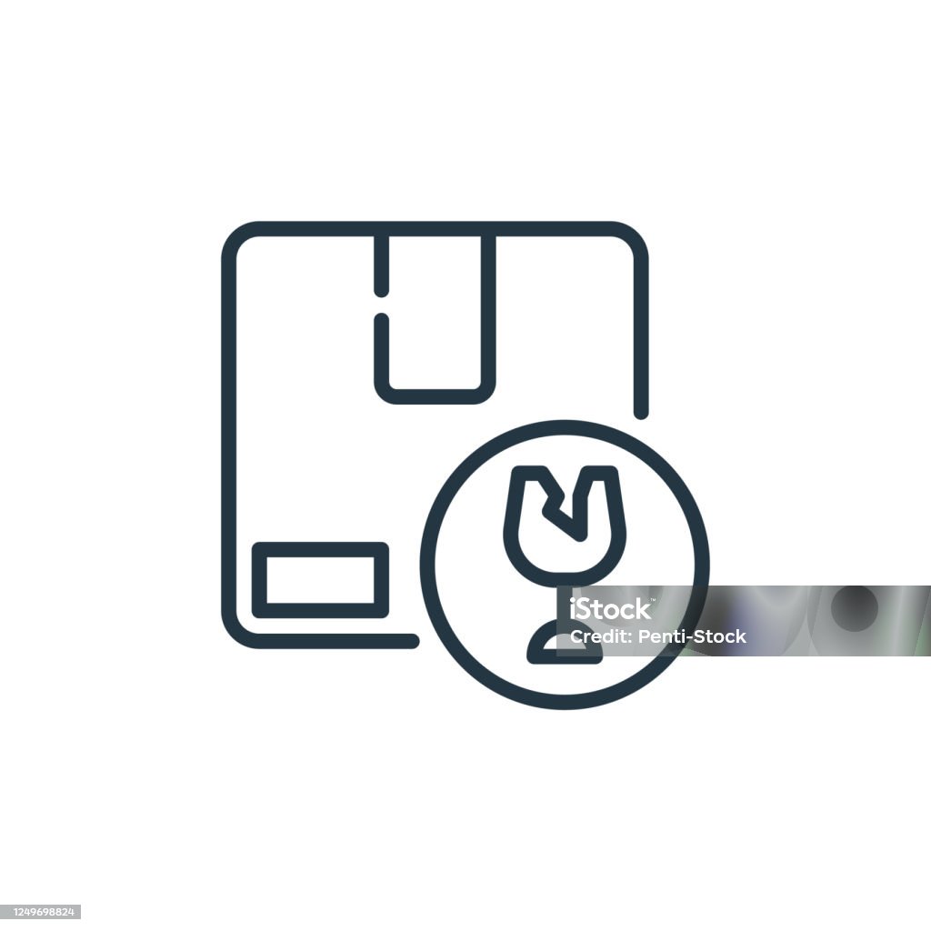 Fragile Vector Icon Fragile Editable Stroke Fragile Linear Symbol For Use On Web And Mobile Apps