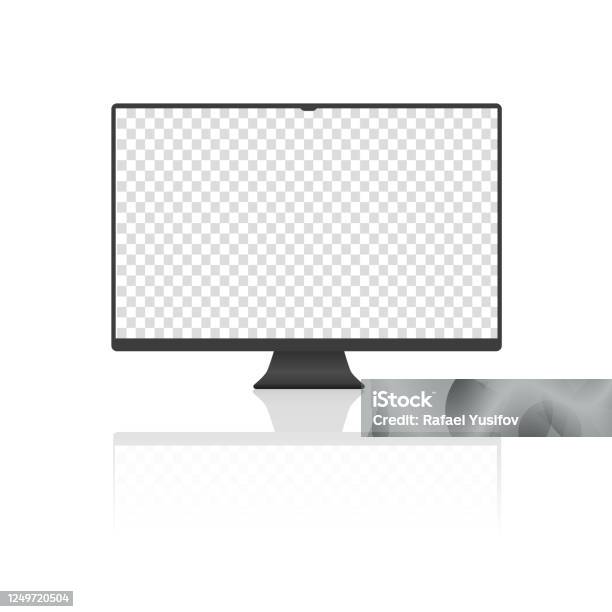Layar Tv Realistis Panel Dinding Lcd Modern Tipe Led Vector Mengejek