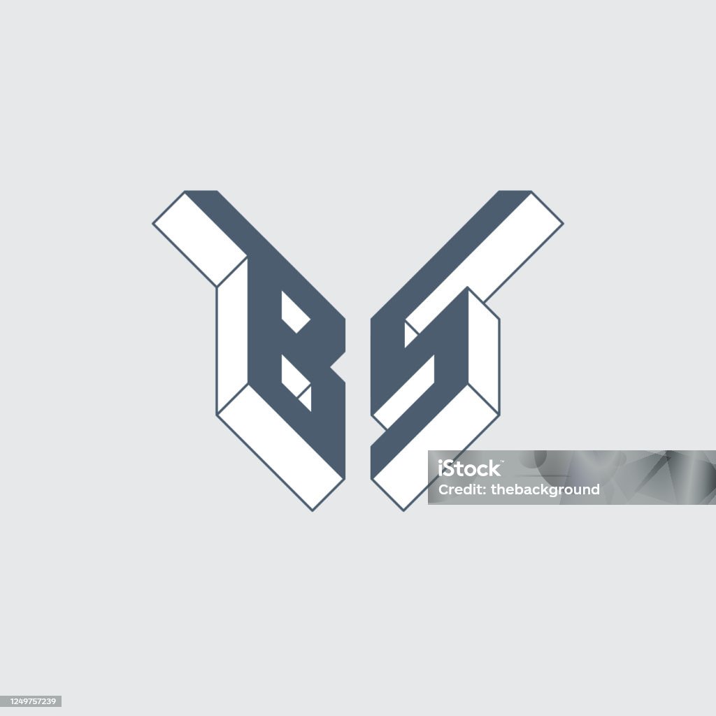 B5 Monogram Atau Logotipe Font 3d Isometrik Untuk Desain Alfabet Volume