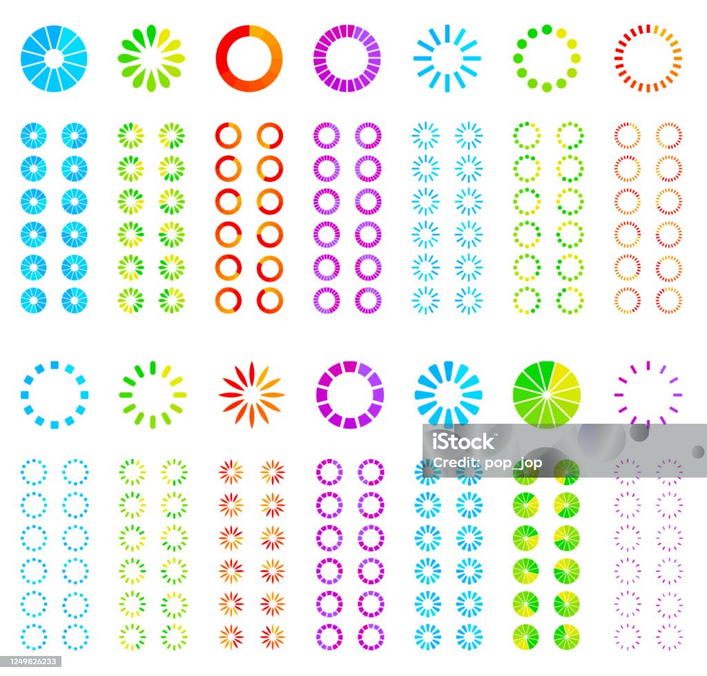 Couleur De Lensemble Dicônes Preloader Collection Vectorielle Des