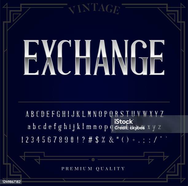 Set Font Logam Perak Atau Chrome Huruf Angka Dan Karakter Khusus Dalam