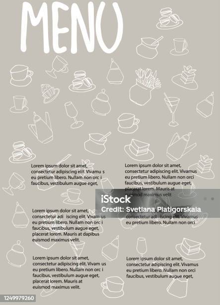 Template Desain Menu Kafe Dengan Tempat Untuk Teks Anda Dihiasi Dengan