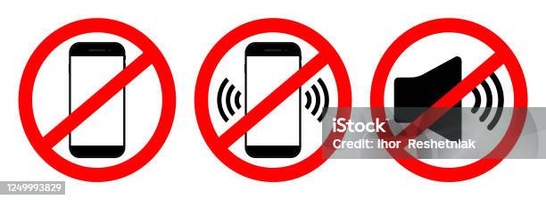 Icône De Téléphone Hors Tension Signe De Linterdiction Mobile Interdit