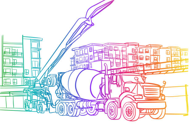Concrete pouring Clipart Vector PNG , SVG, EPS, PSD, AI