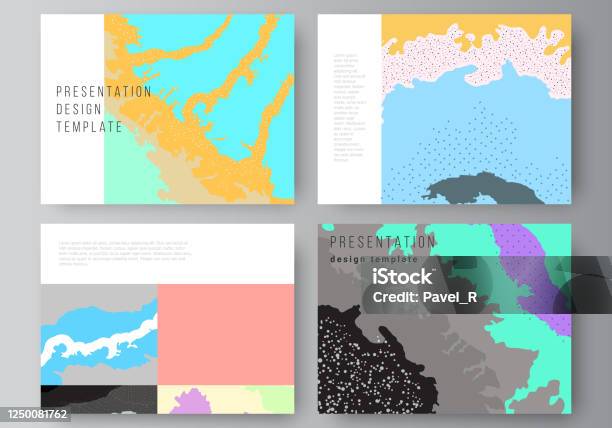 Tata Letak Vektor Template Desain Slide Presentasi Templat Multiguna