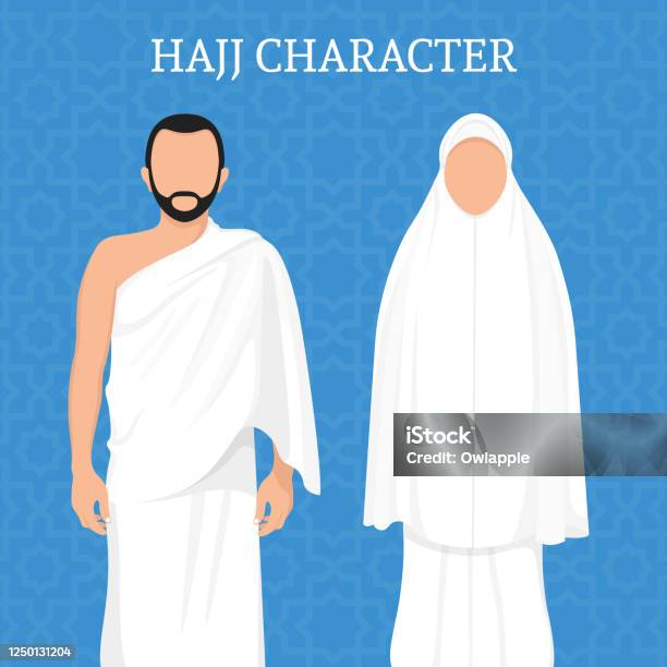 Pria Dan Wanita Ziarah Karakter Pria Dan Wanita Mengenakan Kain Ihram ... Pria Dan Wanita Ziarah Karakter Pria Dan Wanita Mengenakan Kain Ihram ...