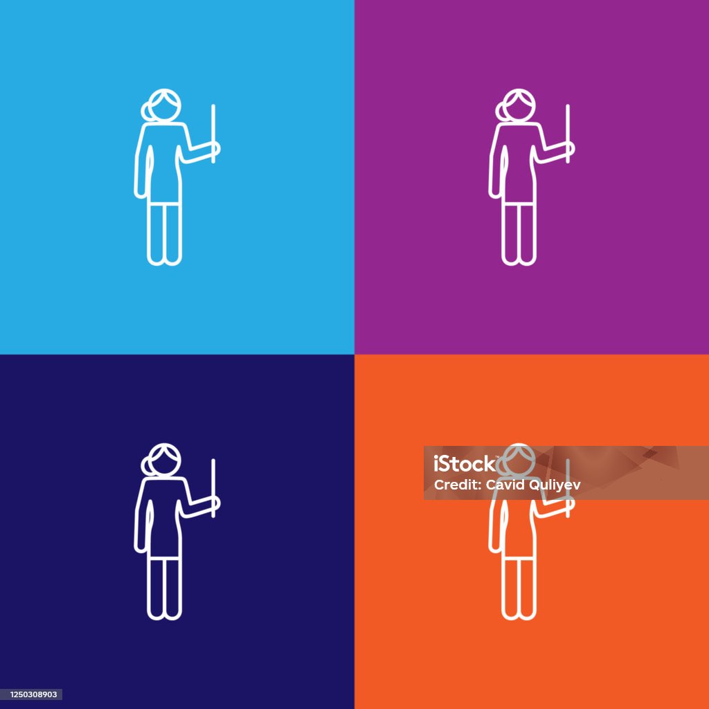Icône De Lenseignant Pictogramme De Signe De Symbole Déducation