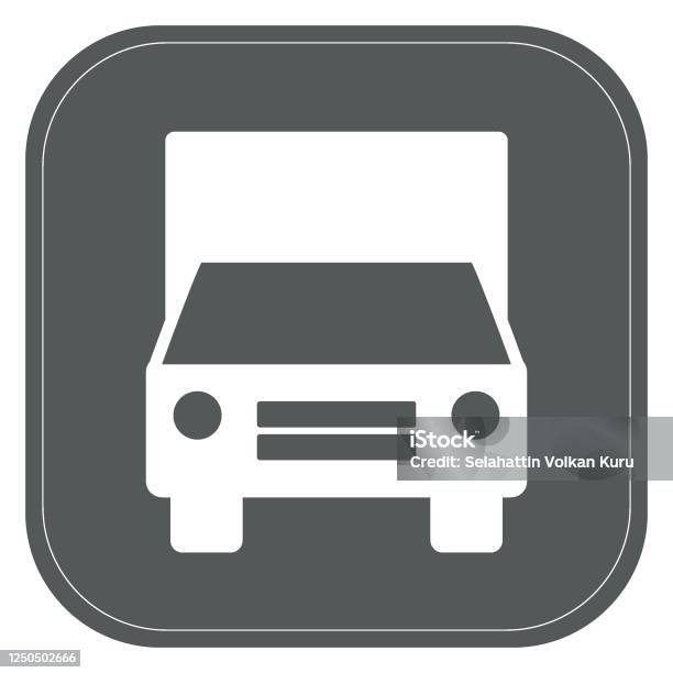Ikon Lorry Simbol Abuabu Vektor Ilustrasi Stok Unduh Gambar Sekarang