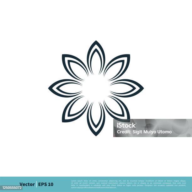 Abstrak Ornamental Lingkaran Bunga Ikon Vektor Template Template ... Abstrak Ornamental Lingkaran Bunga Ikon Vektor Template Template ...