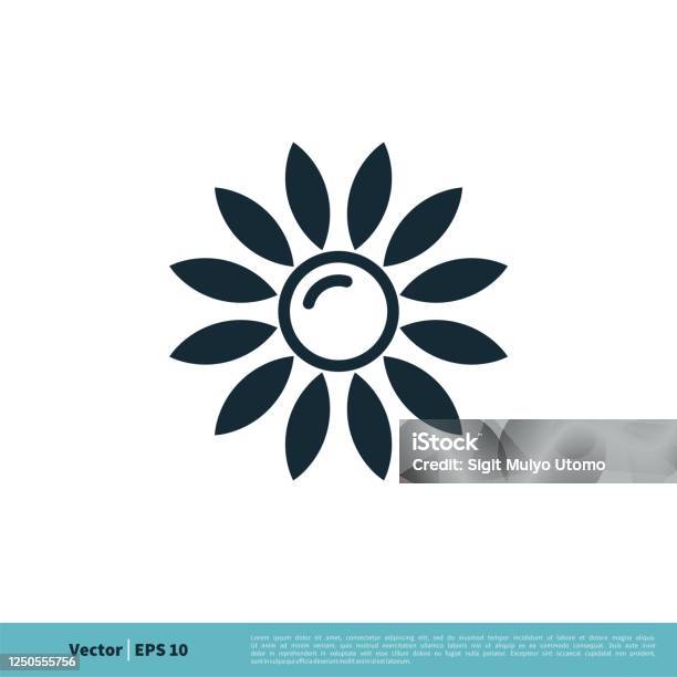 Conception De Modèle De Logo Vector De Licône De Fleur Ornementale