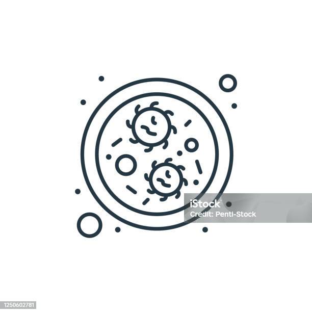 Icône Vectorielle Du Virus Virus Modifiable Virus Symbole Linéaire Pour