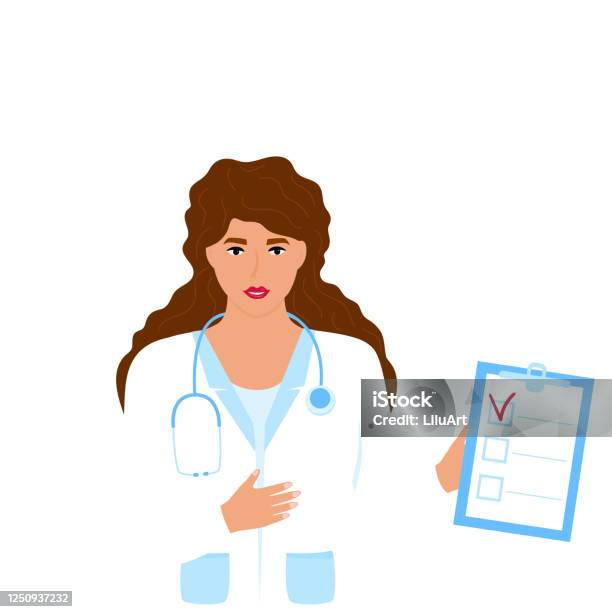 Covid19 Dokter Wanita Dengan Mantel Medis Putih Dengan Stetoskop ... Covid19 Dokter Wanita Dengan Mantel Medis Putih Dengan Stetoskop ...