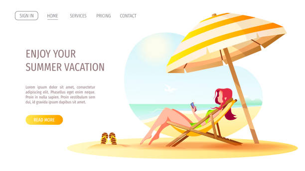 350 Illustrations De Femme Transat Illustrations Graphiques