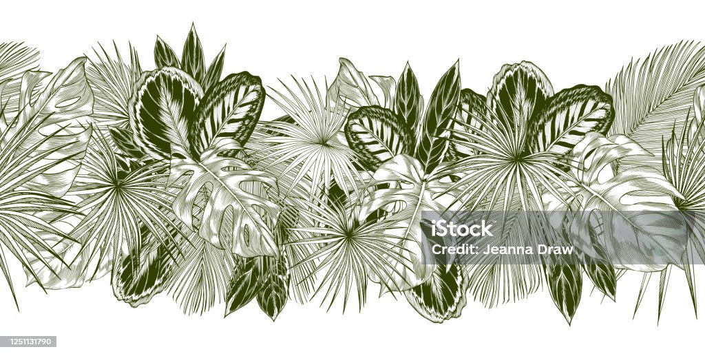 Ilustración de Borde Horizontal Sin Costuras Con Plantas De Oración ... Ilustración de Borde Horizontal Sin Costuras Con Plantas De Oración ...