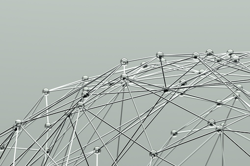 Global Digital Mesh Network Blockchain Futuristic Technology Stock