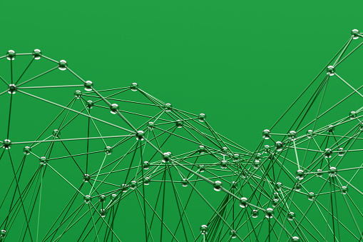 Global Digital Mesh Network Blockchain Futuristic Technology Stock