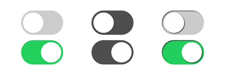 Toggle Vector Switch Slider Button On Off Mobile Phone Ui Interface Turn Power Control Web Bar