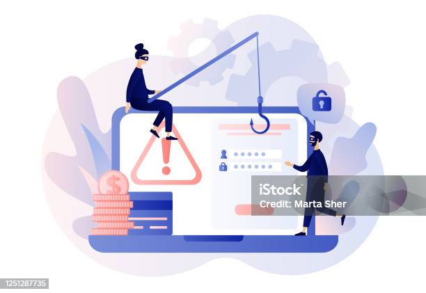 Internet Hacker Attack And Personal Data Security Concept Tiny