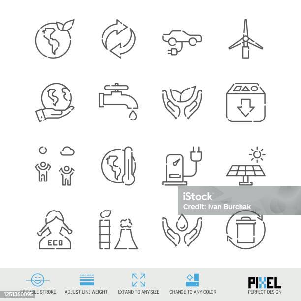 Ensemble Dicônes De Ligne Vectorielle Icônes Linéaires Liées À