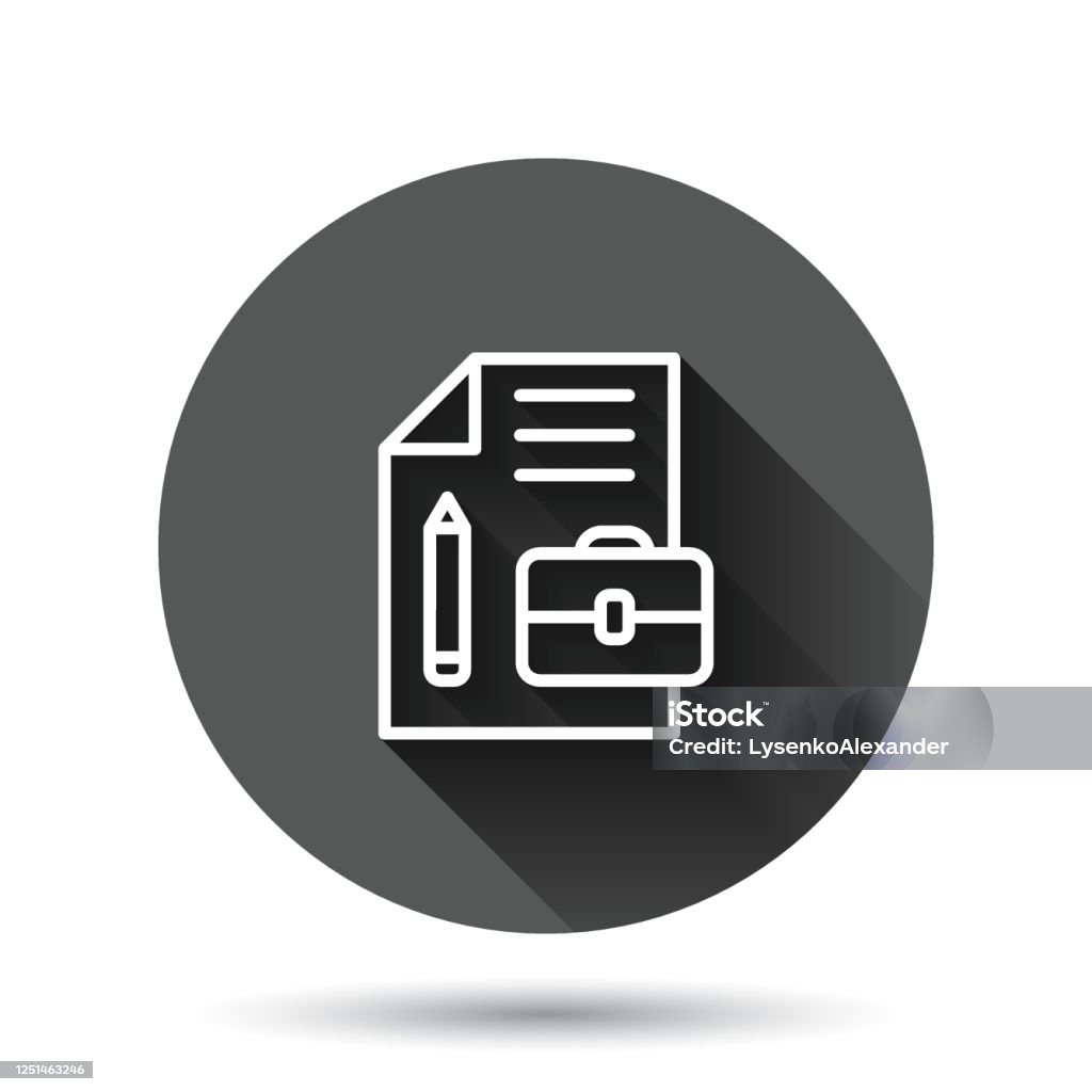 Note De Document Avec Licône De Stylo Dans Le Modèle Plat Illustration