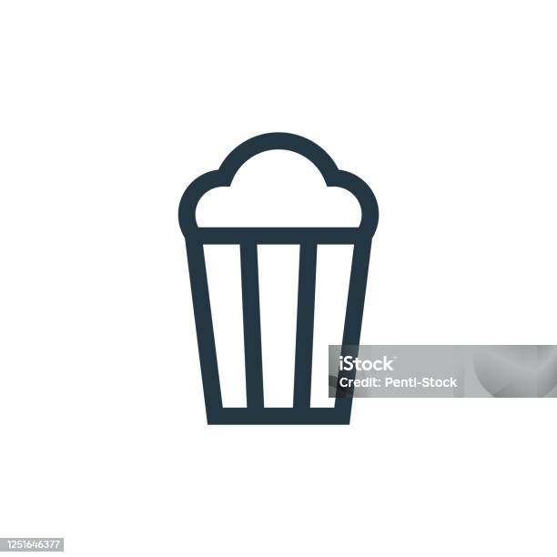 Icône Vectorielle De Popcorn Coup Modifiable De Popcorn Symbole